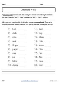 Free, Printable Language Arts Worksheets